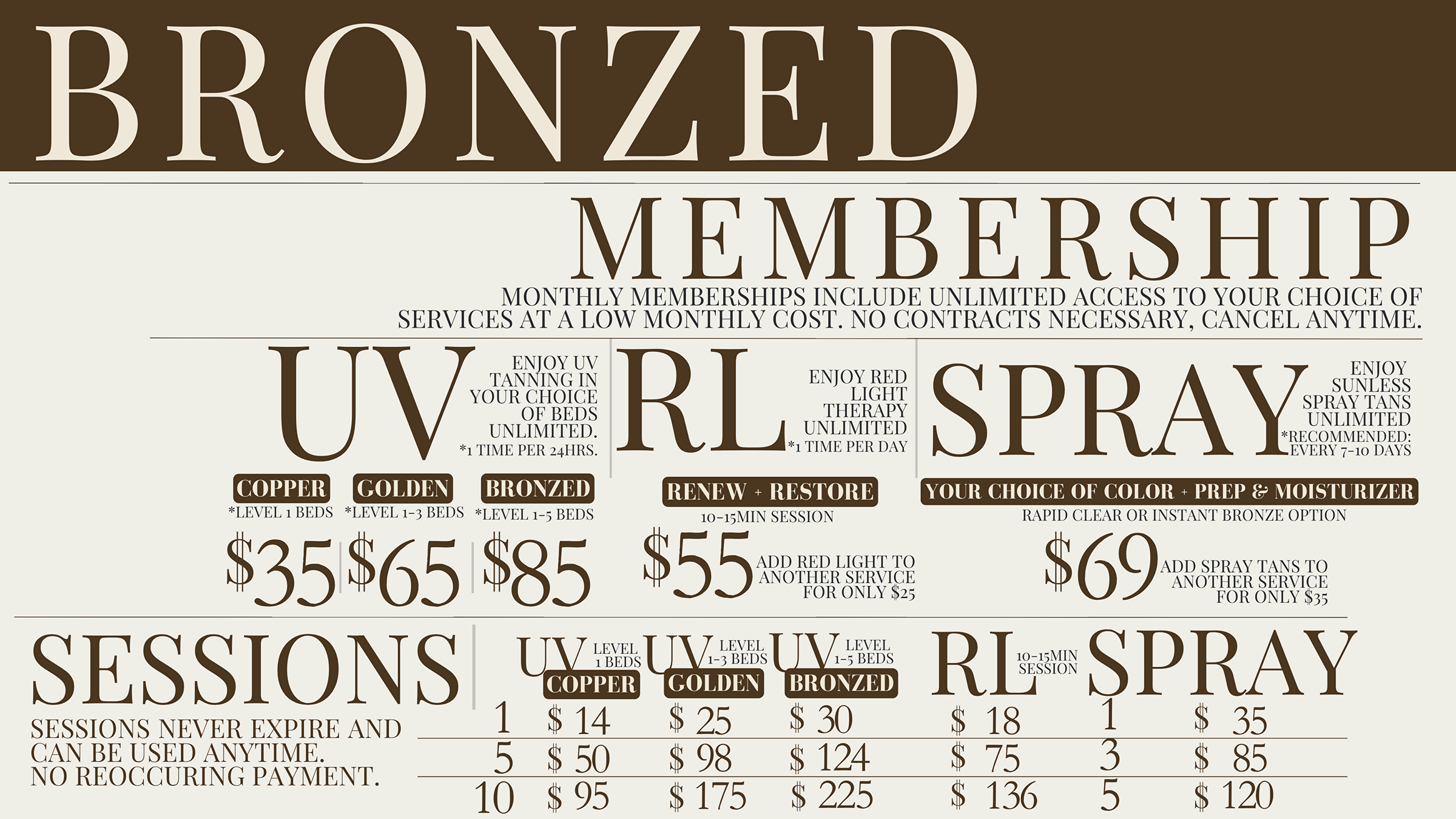 BRONZED - Boutique. Beauty. Tan.